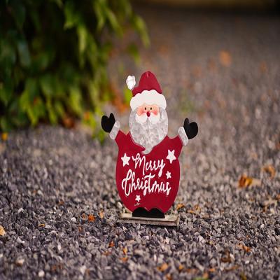 China Handmade Metal Santa Claus Christmas Decorations - Custom Outdoor Garden Statues with 100 Piece MOQ and 60-80 Day Delivery for sale
