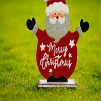 China Handmade Metal Santa Claus Christmas Decorations - Custom Outdoor Garden Statues with 100 Piece MOQ and 60-80 Day Delivery for sale