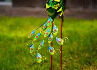 China Sturdy Yard Metal Peacock Decor Garden Statue For Outdoor Bird Lawn for sale