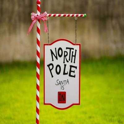 China Custom Metal Christmas Yard Stake Signs - 100 Piece MOQ, 60-80 Day Delivery, Outdoor Garden Decorations for sale