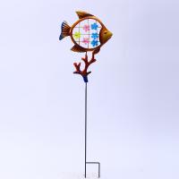 China Durable Metal Yard Ornaments Art Small Handmade Hollow Out Fish for sale