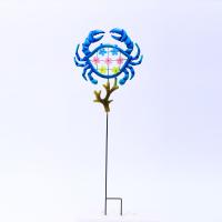 China Animal Crab Metal Yard Ornaments For Home Decoration Easy Installation for sale