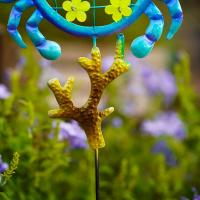 China Animal Crab Metal Yard Ornaments For Home Decoration Easy Installation for sale