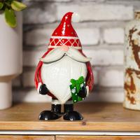 China Custom Metal Christmas Decoration Ornaments - Santa Claus Outdoor Rustproof Garden Statues, Minimum Order 100 Pieces, 60-80 Day Delivery for sale