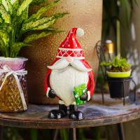 China Custom Metal Christmas Decoration Ornaments - Santa Claus Outdoor Rustproof Garden Statues, Minimum Order 100 Pieces, 60-80 Day Delivery for sale