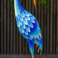 China Custom Metal Crane Lawn Ornaments Outdoor Metal Bird Figurines for sale