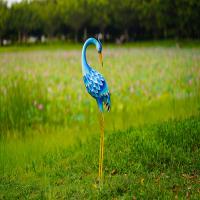 China Custom Metal Crane Lawn Ornaments Outdoor Metal Bird Figurines for sale