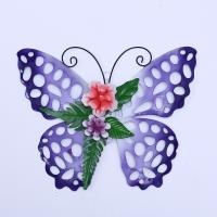 China Lifelike Metal Butterfly Yard Art Recyclable Garden Statues Metal Multiple for sale
