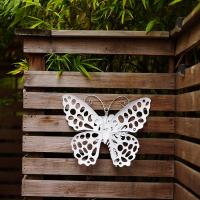 China Lifelike Metal Butterfly Yard Art Recyclable Garden Statues Metal Multiple for sale