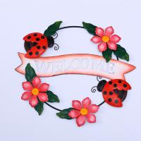China Custom Metal Resin Wall Hanging Ornaments - Modern Home Decor with Welcome Slogan, 100pcs Minimum Order for sale