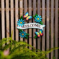 China Rustproof Bee Welcome Wreath Metal Wall Ornament - Custom Sizes 100pcs Minimum Order, 20,000pcs Monthly Capacity for sale