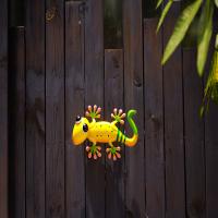 China Outdoor Metal Lizard Wall Decor - Customizable Gecko Metal Art with 800pcs MOQ and 60-80 Day Delivery for sale