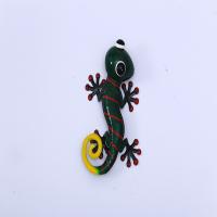 China Colorful Outdoor Metal Lizard Wall Art - Weatherproof Iron Gecko Decor in Small & Medium Sizes for sale