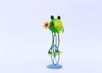 China Frog Unicycle Metal Interior Decoration Outdoor Garden Decorations for sale