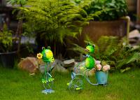 China Frog Unicycle Metal Interior Decoration Outdoor Garden Decorations for sale