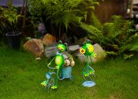 China Metal Frog Bicycle Flowerpot Interior Decoration Outdoor Garden Flowerpot for sale
