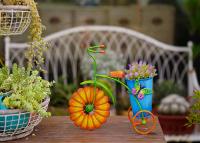 China Metal Bicycle Flowerpot Garden Decoration Simple Flowerpot Decoration for sale