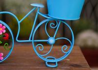 China Customized Metal Bicycle Shape Garden Pot Home Decoration Multiple for sale