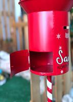 China Modern Metal Santa Post Box Standing Outdoor Christmas Yard Art - 100pc Minimum Order, 60-80 Day Delivery for sale