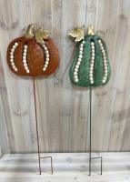 China Metal Harvest Festival Decorations - Outdoor Pumpkin Thanksgiving Yard Ornaments in Small, Medium, Large Sizes for sale
