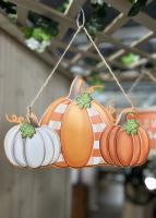 China Yellow Metal Pumpkin Harvest Festival Decorations - Outdoor Hanging Ornaments in Small, Medium, Large Sizes with 60-80 Day Delivery for sale