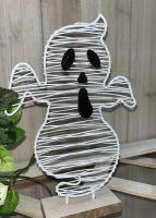 China Space At Halloween Metal Ornaments - Ghost & Pumpkin Garden Decor in Small/Medium Sizes with 100pcs MOQ for sale