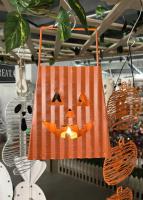 China Metal Jack-O-Lantern Halloween Ornaments - Small/Medium Sizes for Indoor & Outdoor Decor for sale