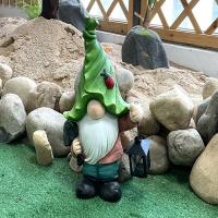 China Space At Polyresin Garden Gnome Ornaments with Solar LED Light - Weatherproof Outdoor Statues in Various Sizes for sale