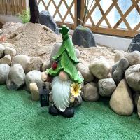 China Space At Polyresin Garden Gnome Ornaments with Solar LED Light - Weatherproof Outdoor Statues in Various Sizes for sale