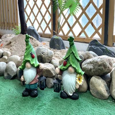China Space At Polyresin Garden Gnome Ornaments with Solar LED Light - Weatherproof Outdoor Statues in Various Sizes for sale
