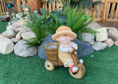 China Space At Magnesium Oxide Garden Statue - Children Riding Bicycle Outdoor Sculpture with Frost & UV Resistance - Multiple Sizes Available for sale