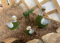 China Handmade Ceramic Garden Ornaments - Custom Chicken Duck Pottery Decorations with 500 Pieces MOQ and Various Sizes for sale