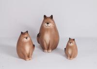 China OEM ODM Ceramic Pottery Garden Ornaments Cat Shape Decoration - Custom Sizes, 500 MOQ, Handmade for sale