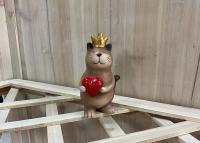 China OEM ODM Ceramic Pottery Garden Ornaments Cat Shape Decoration - Custom Sizes, 500 MOQ, Handmade for sale