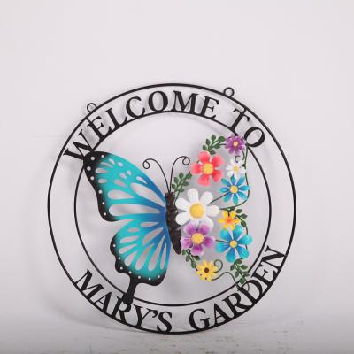 China Customizable Round Butterfly Wall Ornaments - Metal/Resin Construction, 100pc Minimum Order, 60-80 Day Delivery for sale