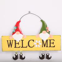 China Modern Santa's Welcome Wall Hanging Ornaments - Custom Metal/Resin Decor with 100pc MOQ and 60-80 Day Delivery for sale