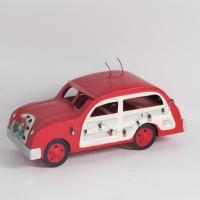 China Custom Metal Christmas Decorations - Indoor Outdoor Garden Statues in Red, Green, White Colors - 100pcs Minimum Order for sale