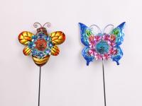 China Multi Color Butterfly Shape Solar Garden Decorations 100mAh for sale