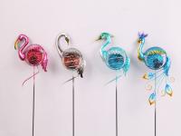 China Peacock Flamingo Crane Solar Garden Ornament With Low Light Intensity for sale