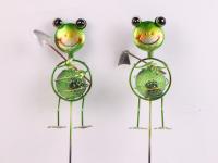 China Metal Frog Solar Powered Decorative Item With Small / Medium Size for sale