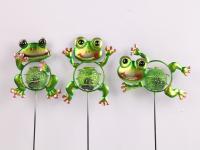 China Metal Frog Solar Powered Decorative Item With Small / Medium Size for sale