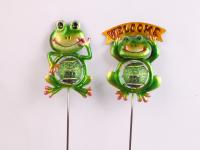 China Metal Frog Solar Powered Decorative Item With Small / Medium Size for sale