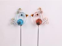 China Metal Solar Garden Ornament With LED Outdoor Plug In Flamingos Cranes Peacocks for sale