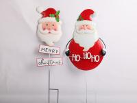 China Custom Metal Christmas Garden Decorations - Santa Claus Snowman Elk Designs - 500pcs Minimum Order, 60-80 Day Delivery for sale