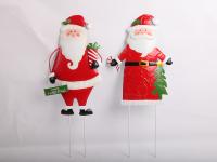China Custom Metal Christmas Garden Decorations - Santa Claus Snowman Elk Designs - 500pcs Minimum Order, 60-80 Day Delivery for sale