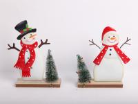 China Custom Metal Christmas Ornaments - Durable Iron Snowman, Santa & Elk Decorations with 500pcs MOQ and 60-80 Day Delivery for sale