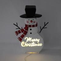 China Snowman Lantern Ornament Indoor Metal Christmas Decorations Crafts Customized for sale