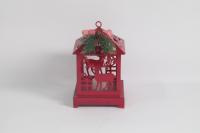 China Customized Metal Christmas Lanterns Decoration Red for sale