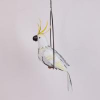 China Artistic Vintage Style Weatherproof Metal Parrot Silhouette Garden Decoration for sale