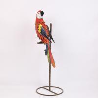 China Artistic Vintage Style Weatherproof Metal Parrot Silhouette Garden Decoration for sale